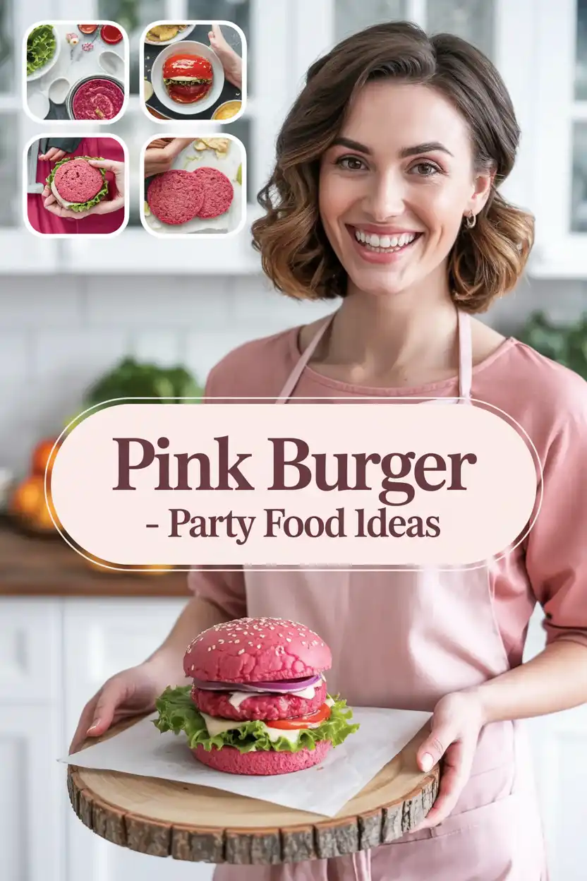 Pink Burger - Party Food Ideas - Long Suppering Food Ideas