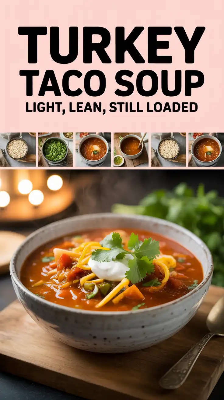 Turkey Taco Soup: Light, Lean, Still Loaded - Long Suppering Food Ideas