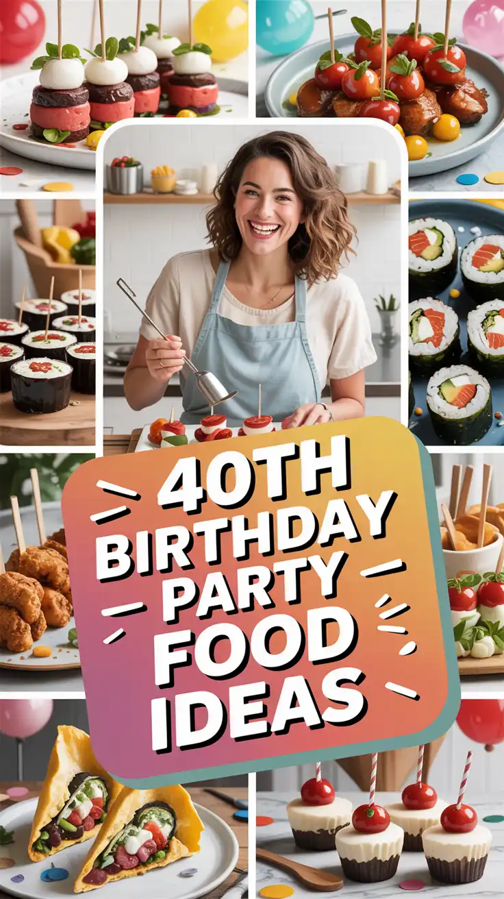 40th Birthday Party Food Ideas - Long Suppering Food Ideas